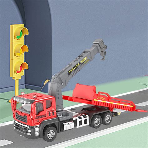 Alloy Construction Vehicle Toy Inertial Friction Powered Excavator