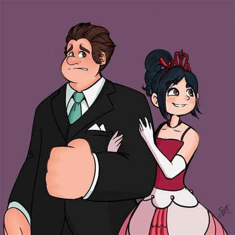 Vanellope Von Schweetz And Ralph Kiss