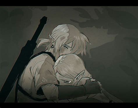 Zelda Crying In Links Arms Legend Of Zelda Breath Of The Wild