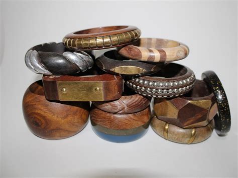 Wrist Bangle Brown Vintage Wooden Bangle Antique Wooden Bangles By