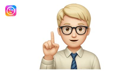 Nerd Face With Finger Pointing Up Emoji Ai Emoji Generator