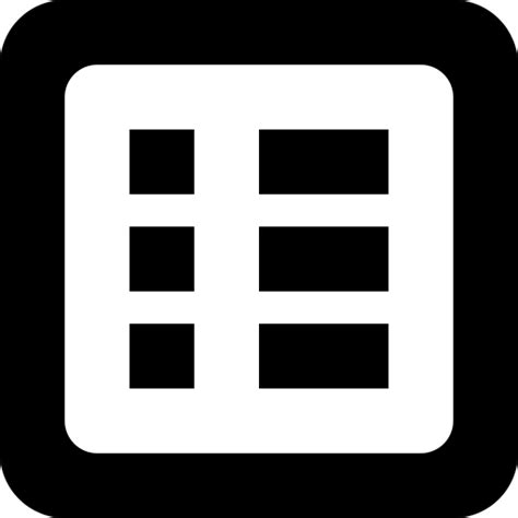 List Button Square Symbol User Interface And Gesture Icons