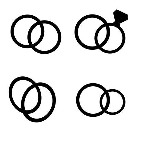 Wedding Rings Silhouette Vector At Michael Mahoney Blog