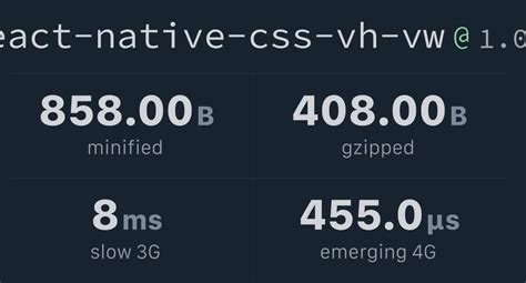 react native css vh vw bundlephobia