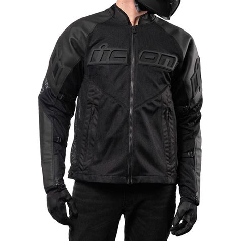 Icon Mesh Af Ce Leather Jacket Black Free Uk Delivery
