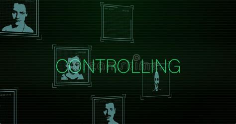 Animation Of Controlling Text Over Data Processing And Shapes Stock