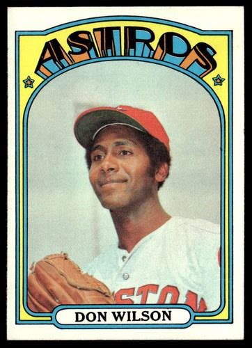 1972 Topps 20 Don Wilson Baseball Houston Astros Ebay