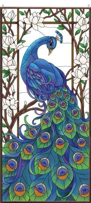 Stained Glass Peacock Wall Art