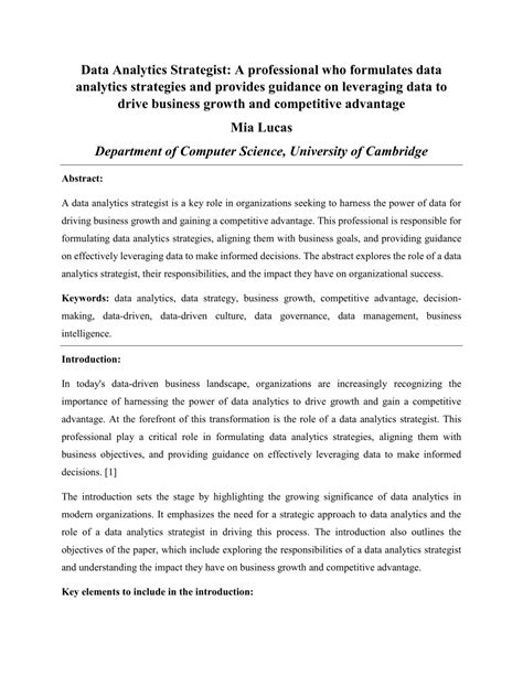 Pdf Data Analytics Strategist A Professional Who Formulates Data Analytics Strategies And