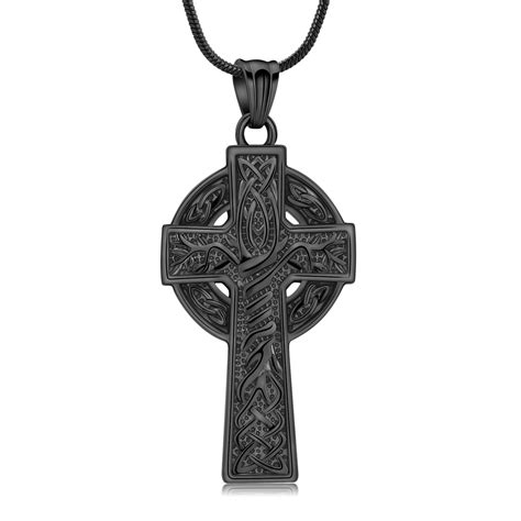 Retro Style Cross Urn Necklaces For Ashes Celtic Knot Cross Cremation