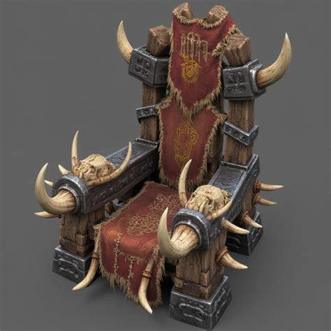 Throne Orcs Concept Game Props Game Assets Stylized Texture Style