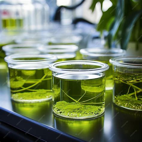 Premium Ai Image Algae Fuel Biofuel Industry Lab Researching For Alternative To Fossil Algae