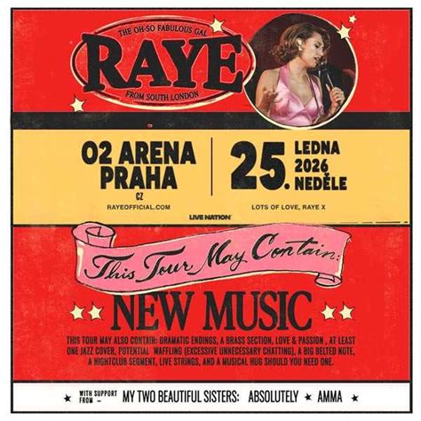 Raye This Tour May Contain New Music Ticketportal Vstupenky Na
