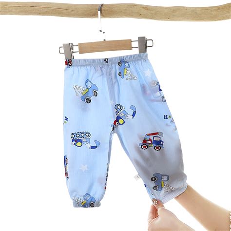 儿童夏季薄款防蚊裤男女童长裤中小童棉绸睡裤宝宝灯笼裤虎窝淘