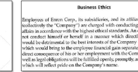 Business Ethics Enron The Unethical Offender
