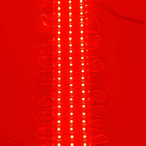 Modulo Led Smd 2835 3 Leds Ip65 072w Vermelho 12v Zero 41 Led