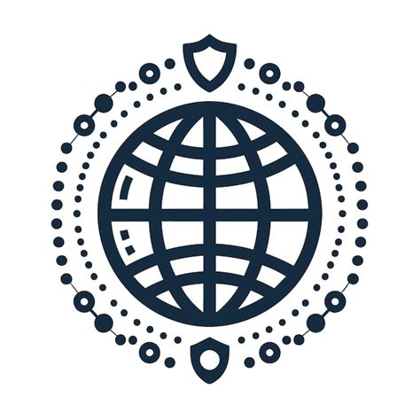 Premium Vector Global Intelligence Monochrome Line Logo