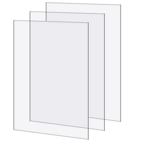 3 Pack 297 X 21cm Clear Plexiglass Plastic Acrylic Sheet 2mm Thick Clear Acrylic Sheet A4