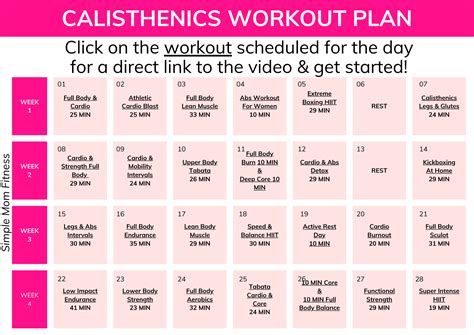 Calisthenics Workout For Women Workout Cardio Routine