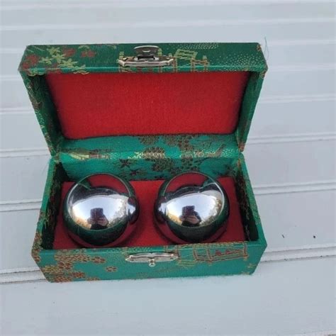 Accents Vintage Chinese Health Exercise Stress Boading Ball With