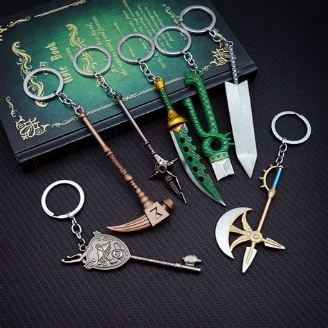 Anime Inspired Sword Keychain Deadly Sins Chain Sword Pendant Keyring