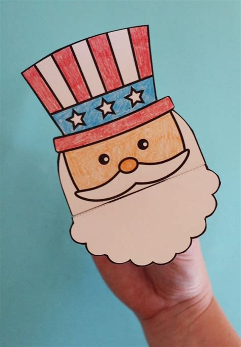 Free Printable Uncle Sam Puppet 4th Of July Crafts