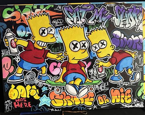 Graffitis De Los Simpson Arte Con Graffiti