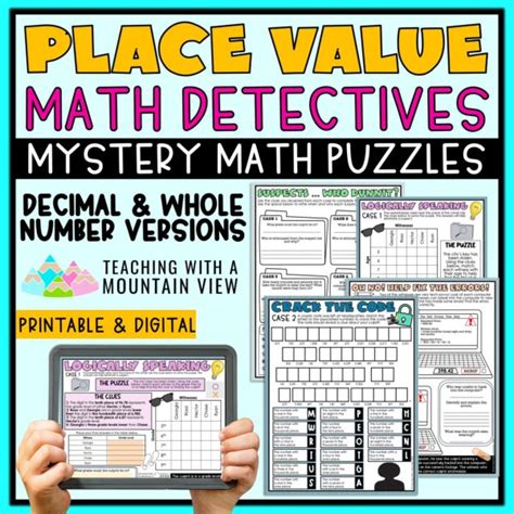 Place Value Math Detectives Mystery Math Puzzles Critical Thinking