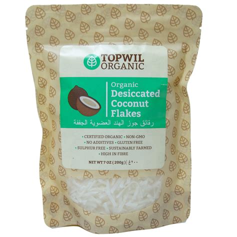 Topwil Organic Desiccated Coconut Flakes 200 G Online At Best Price