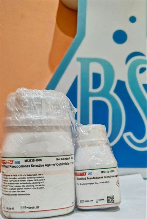 Modified Pseudomonas Selective Agar W Cetrimide Twin Pack Packaging Size Plastic Bottle At