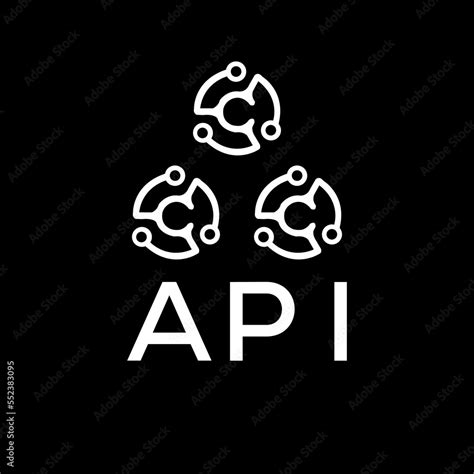 Api Letter Logo Api Best Black Background Vector Image Api Monogram