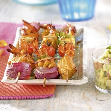 Brochettes De Fruits De Mer à Lindienne