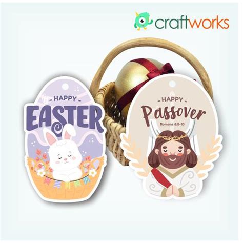 Jual Hang Tag Cutting Happy Easter Passover Paskah Souvenir Tag