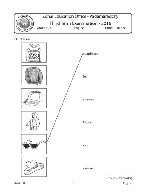 Grade 3 English 3rd Term 2018 Pdf
