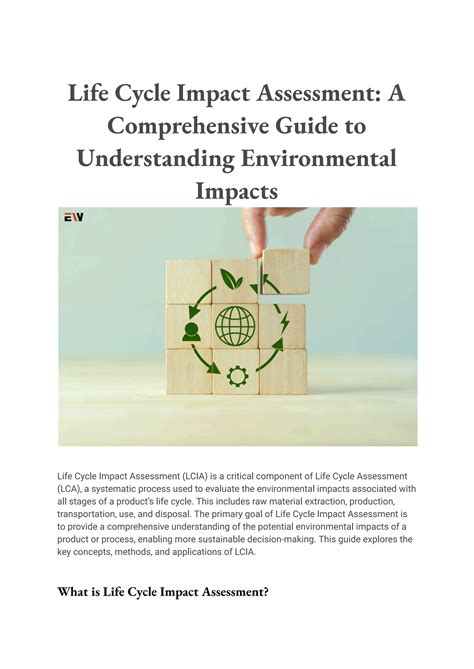 Life Cycle Impact Assessment A Comprehensive Guide To Understanding