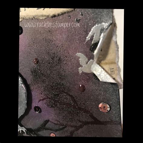 Spooky Halloween Blended Ink Mediums Card Rachthestamper