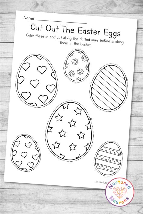 Easter Cutting Practice Worksheet Cut And Stick Easter Eggs