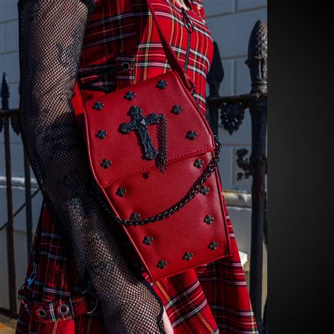 Gothx Red Mini Coffin Bag Gothx Uk