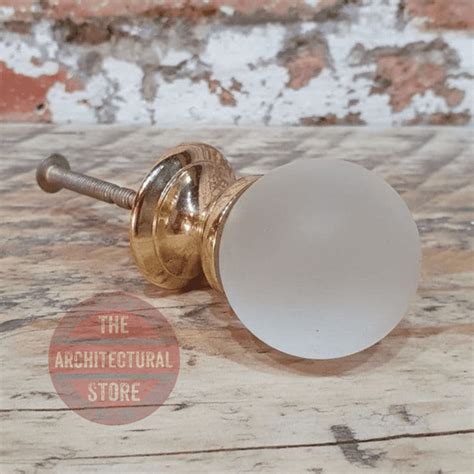 25mm Frosted Glass Cupboard Knob
