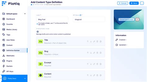 Content Types Flotiq Developer Documentation