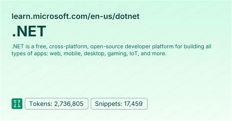 Net Websiteslearnmicrosoften Usdotnet Context7