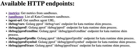 Add Some Links For Kata Monitor Endpoints · Issue 4061 · Kata