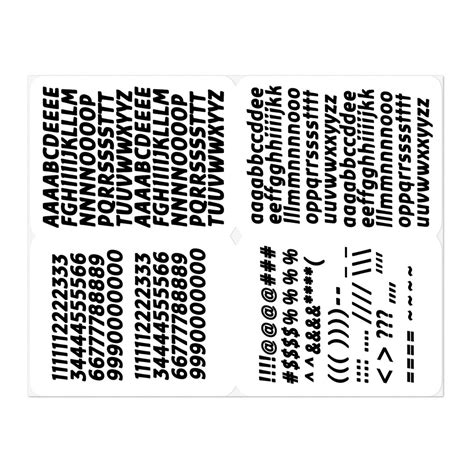 Alphabet Number And Symbols Upper Lower Case Sticker Sheets Etsy