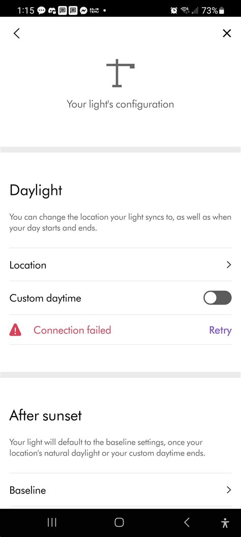 Solarcycle Task Light App Settings Issue No Connection Dyson Community