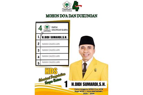 Resmi Nyaleg Dprd Provinsi H Didi Sumardi Mohon Doa Dan Dukungan