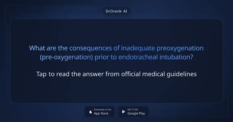 What Are The Consequences Of Inadequate Preoxygenation Pre Oxygenation