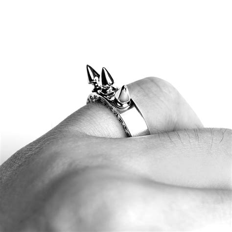 Trippel Spike Ring Silver Motif Jewelry Chrome World Jp