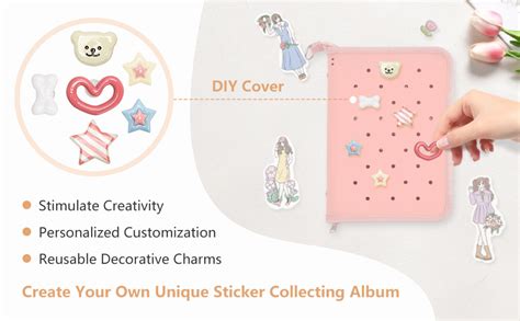 Sticker Organizer Binder Reusable Sticker Storage Book
