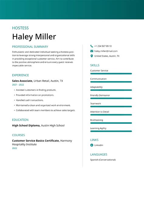 8 Hostess Resume Examples That Work In 2023