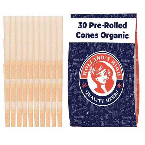 30 Pre Rolled Organic Kingsize Cones Rolling Papers And Tips At Hollands